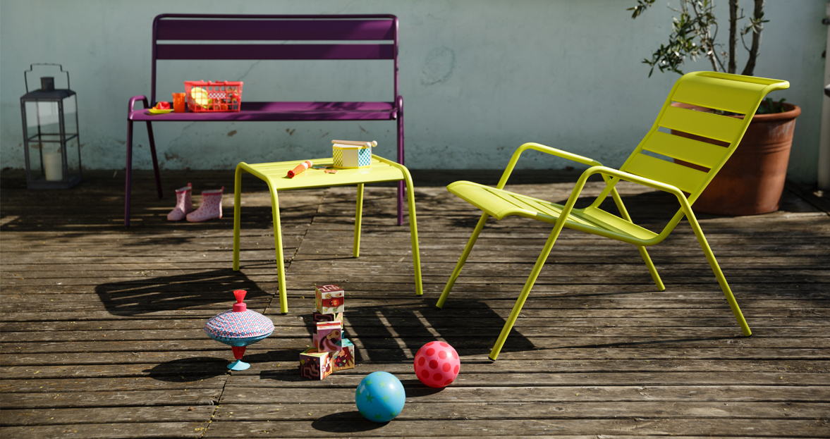Monceau low armchair made by Fermob, available from le petit jardin