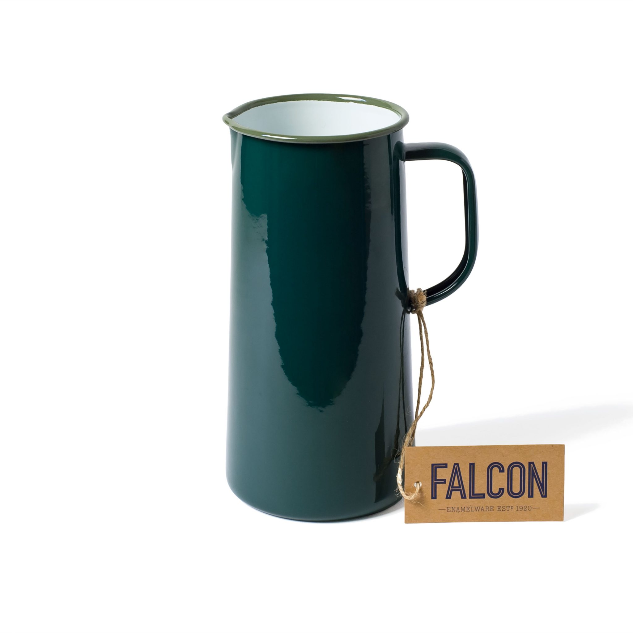 Enamel 3 pint jug, by Falcon Enamelware and available from le petit jardin