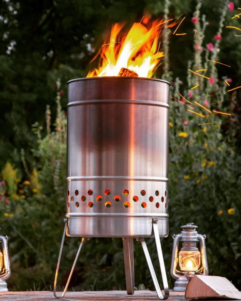 Feuerhand Pyron fire barrel available from le petit jardin
